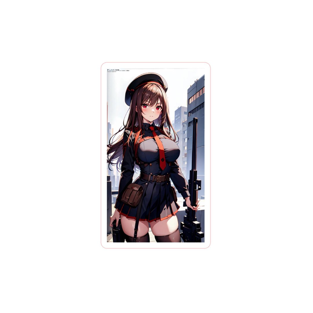 Nikke "grim Reaper" Rapi Blushing With Gun, Goddess of Victory Sticker ...