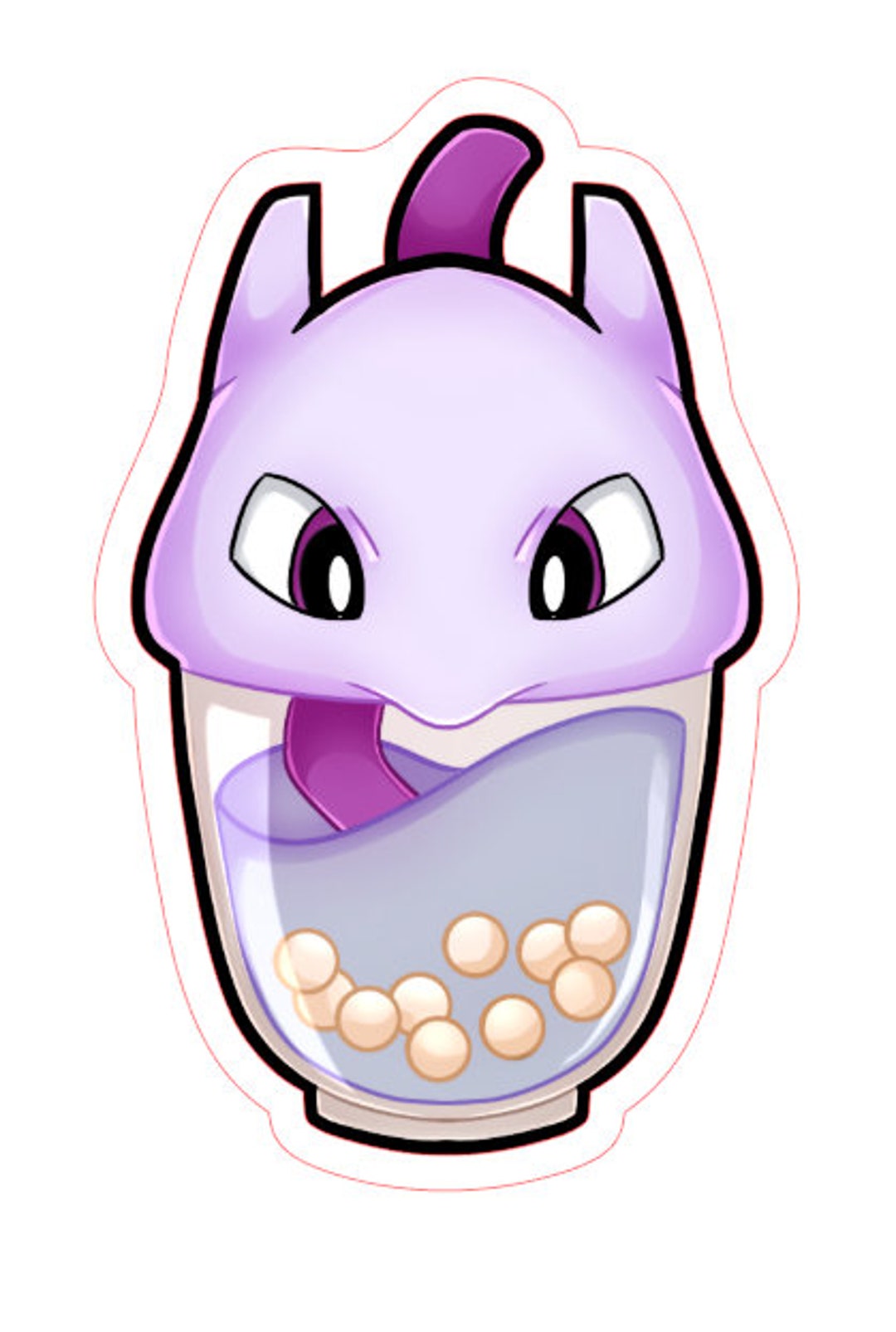 Pokemon Boba Sticker: Mewtwo - Etsy