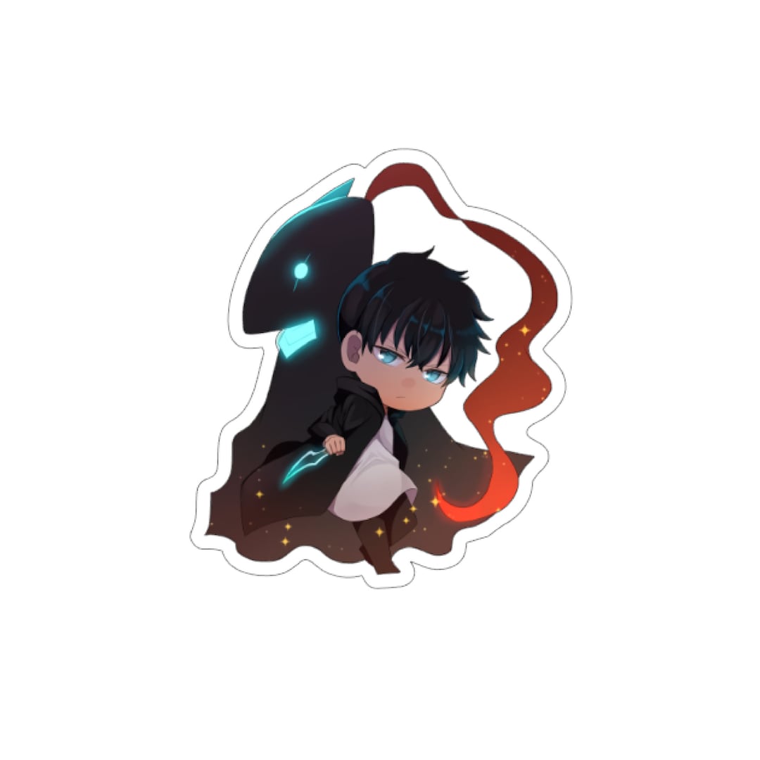 Solo Leveling Sung Jinwoo Shadow Monarch Igris Chibi Sticker - Etsy