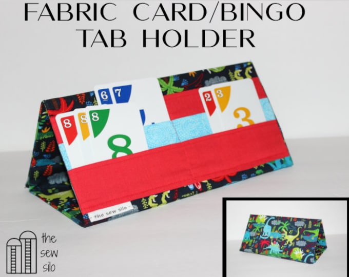Fabric Playing Card Holder Bingo Tab Holder Dinosaur - Etsy