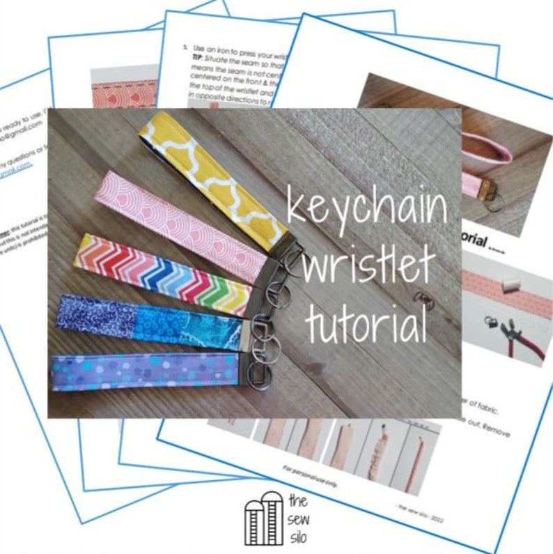 Keychain Wristlet Tutorial - DIGITAL DOWNLOAD - Etsy