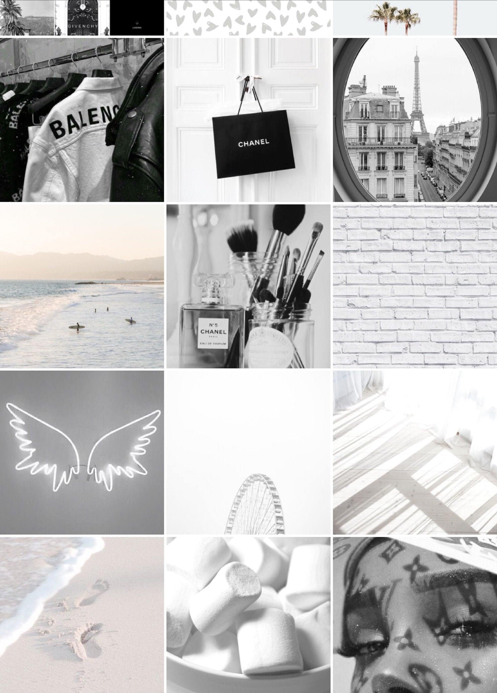 Boujee Aesthetic Wall Collage Kit - White - Etsy