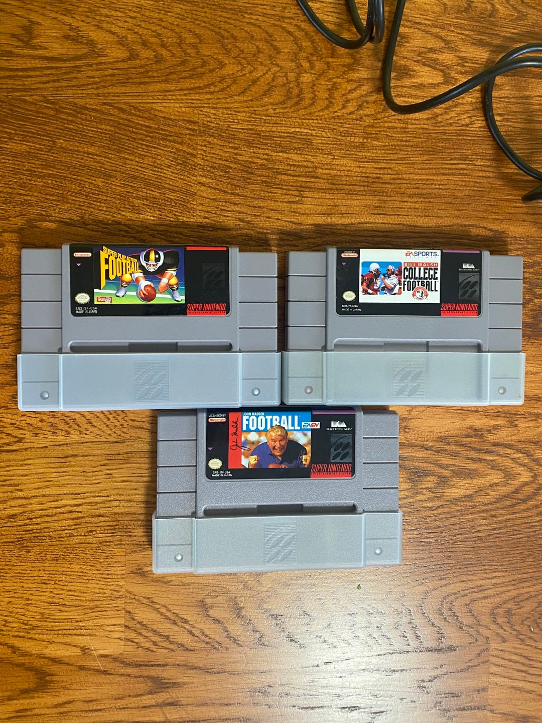 Super Nintendo Football Game Cartridges: John Madden Football, Nfl’s ...