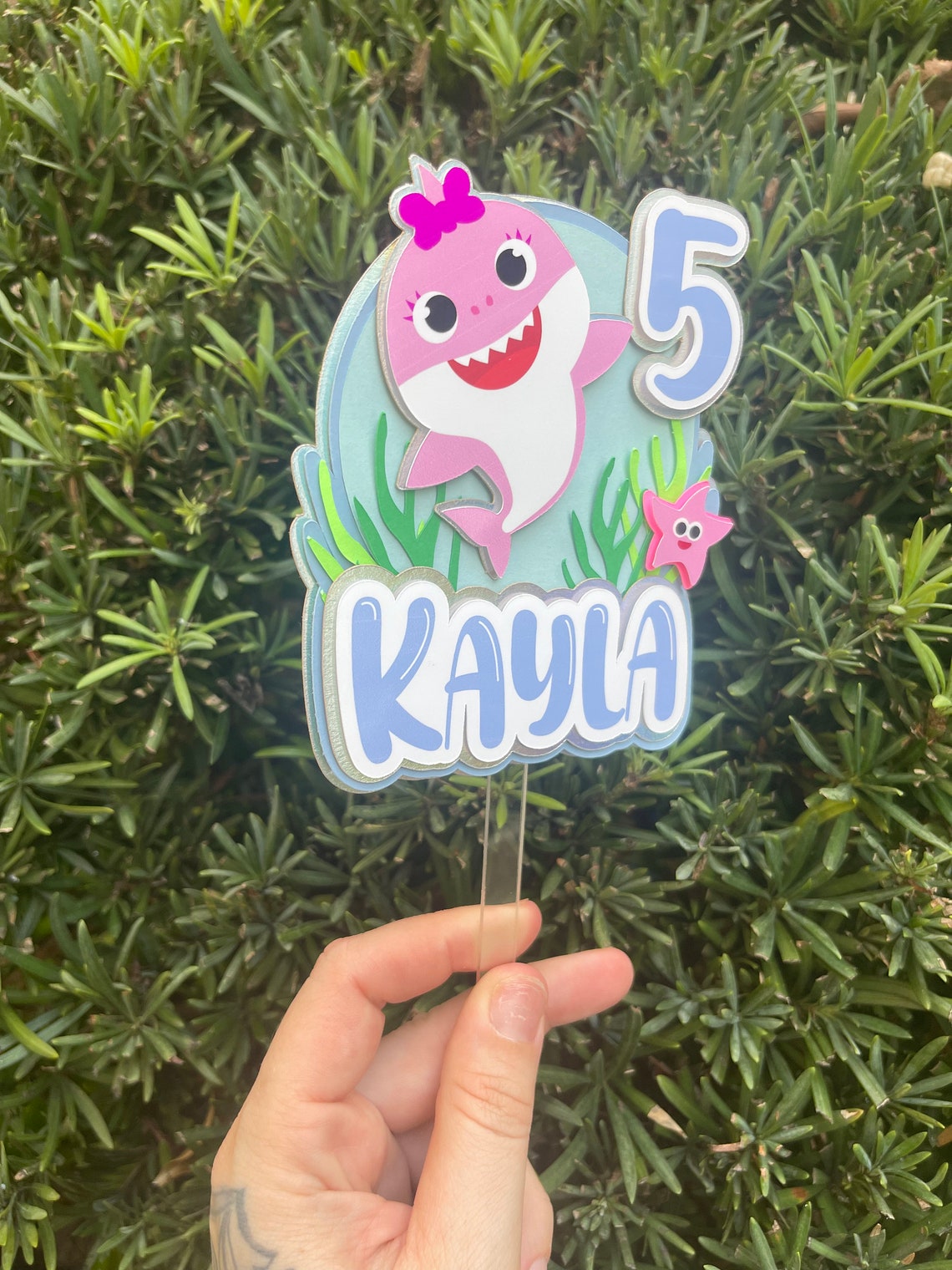 Baby Shark Topper, Baby Shark Cake Topper, Baby Shark, Toppers, Custom ...