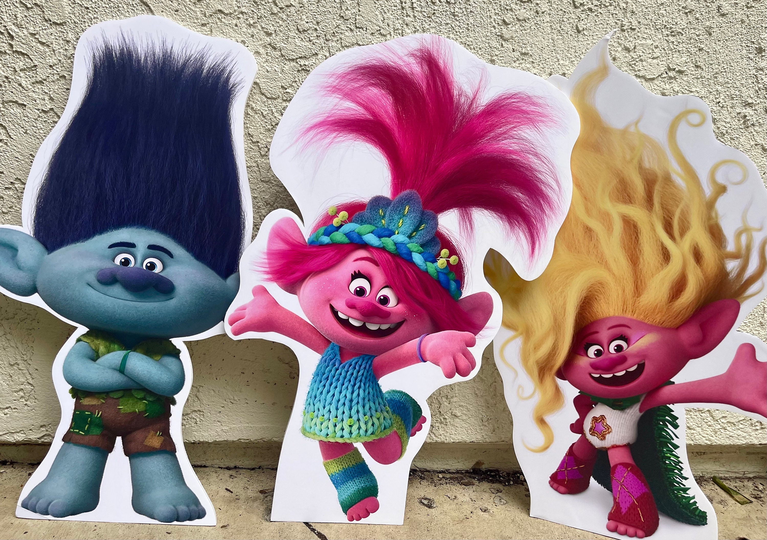 Trolls Character Party Props, Character Stands, Poppy, Branch, Viva ...