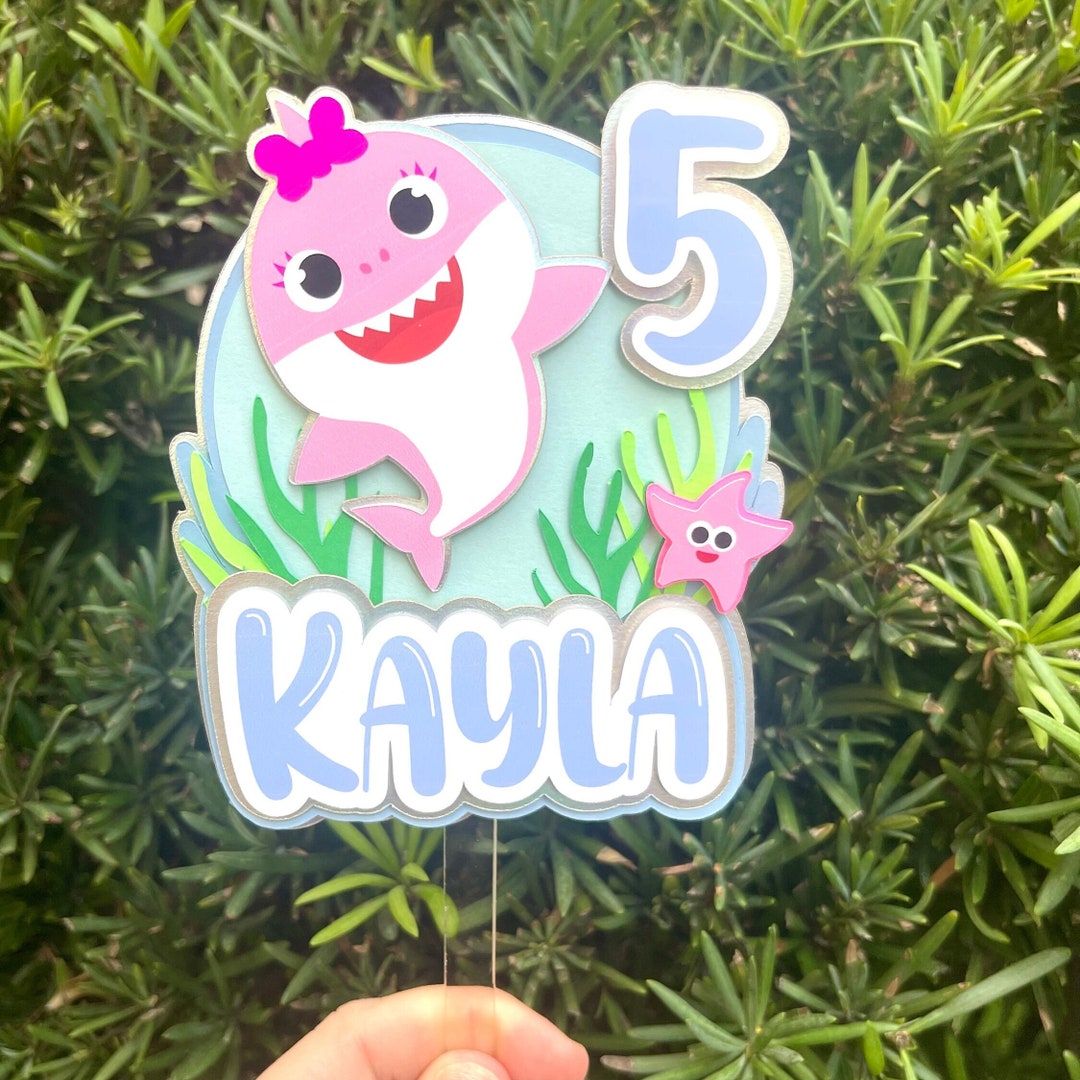 Baby Shark Topper, Baby Shark Cake Topper, Baby Shark, Toppers, Custom ...