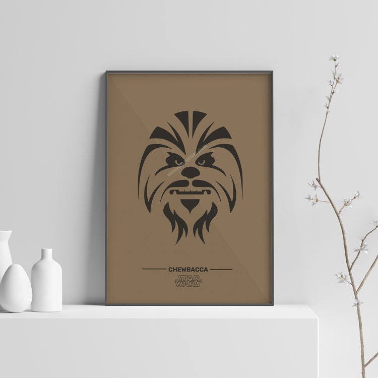 Star Wars Chewbacca Poster Print Art - Etsy