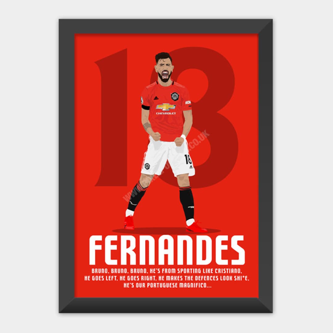 Bruno Fernandes Manchester United Poster Print Art - Etsy