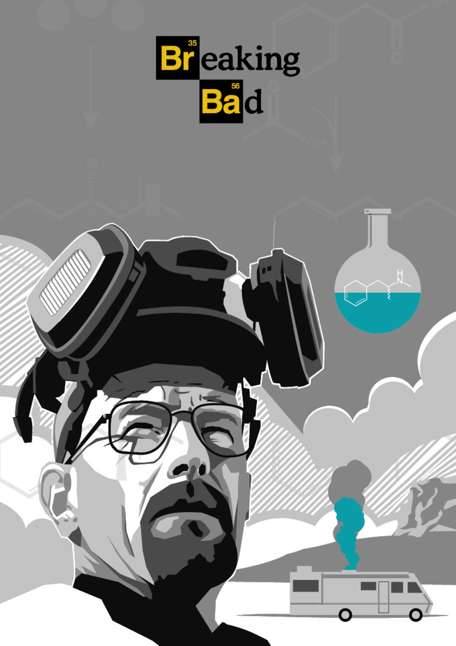Arte impreso del póster de Breaking Bad Science - Etsy España