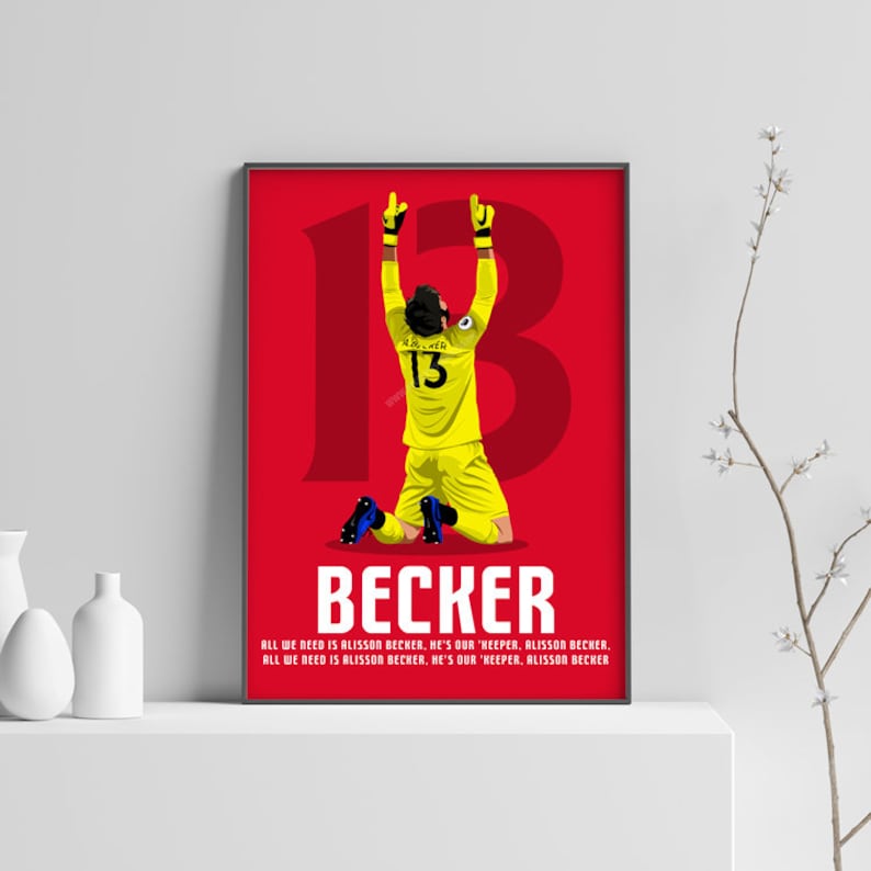 PRINTED: Alisson Becker Liverpool Poster Print Art - Etsy