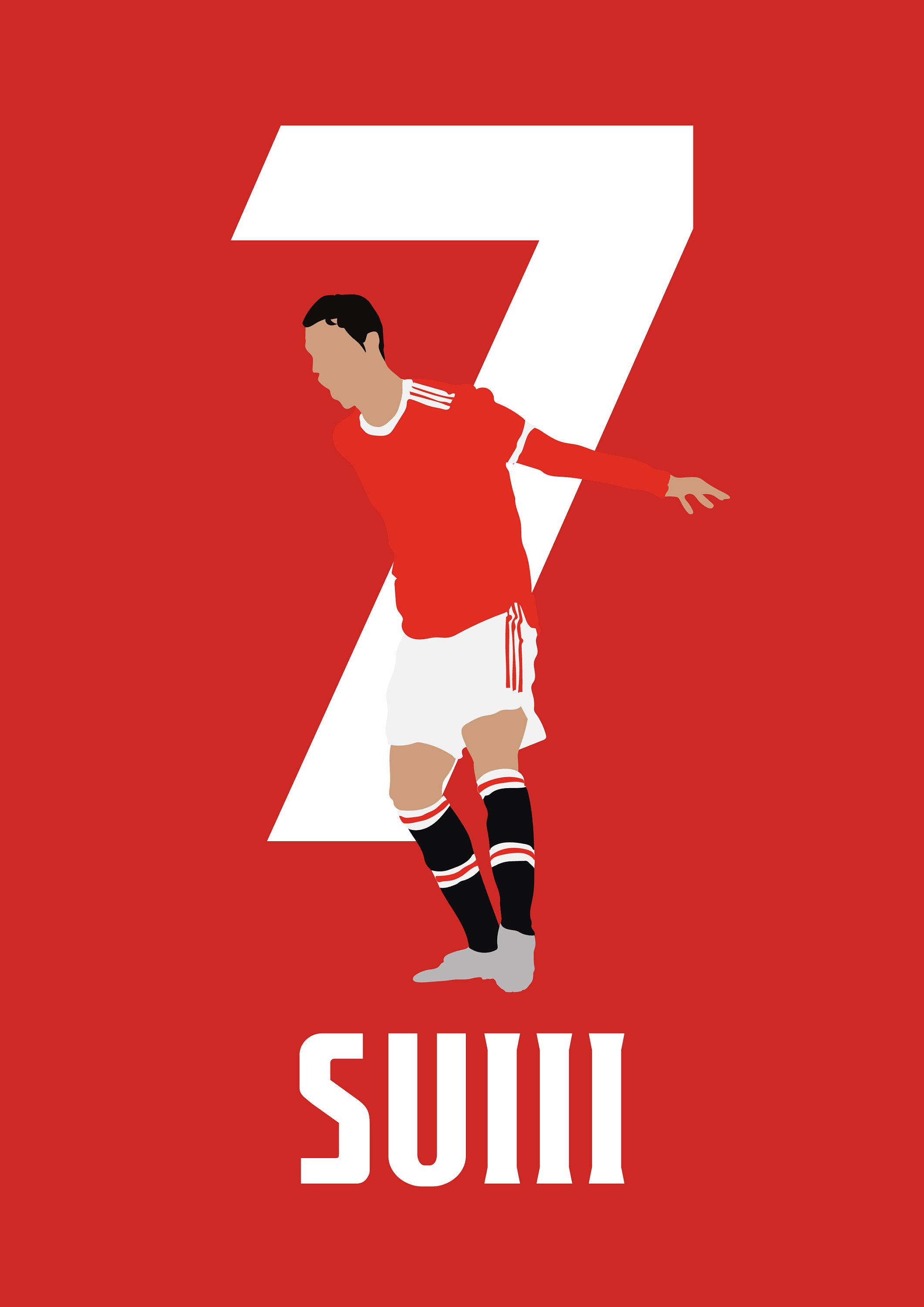 DIGITAL: Cristiano Ronaldo, CR7, SUIII, Red, Man United. Conjunto de tres grabados. Descarga ...