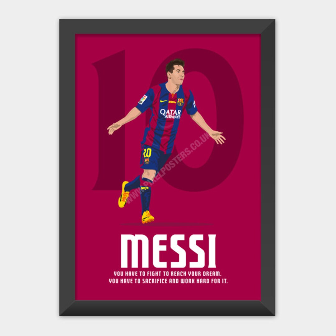 Lionel Messi Barcelona Poster Print Art - Etsy