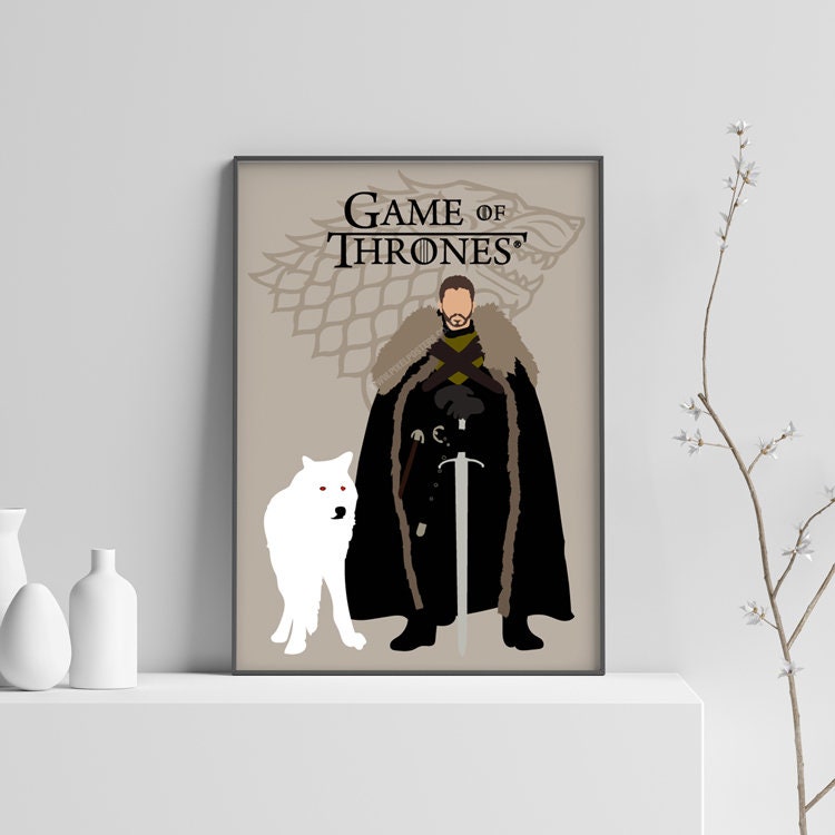 Game of Thrones Jon Snow Poster Print Art - Etsy