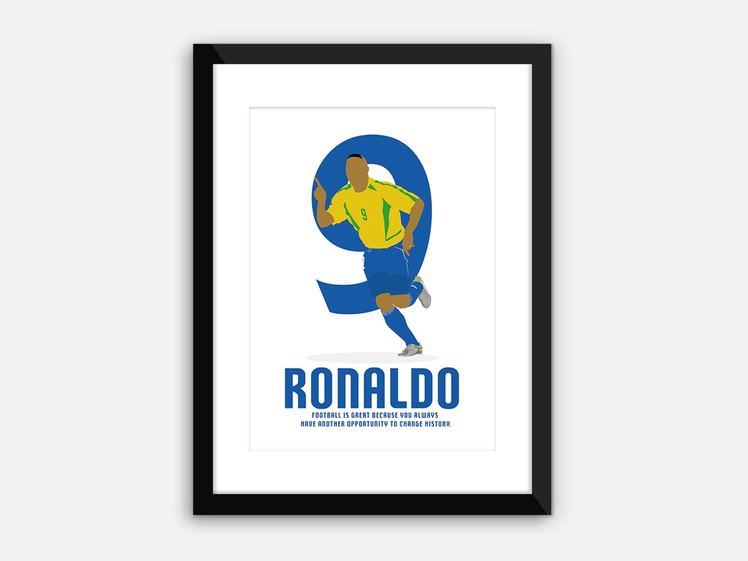PRINTED: Ronaldo, R9, Brazil, World Cup, Poster, Print, Wall Art ...