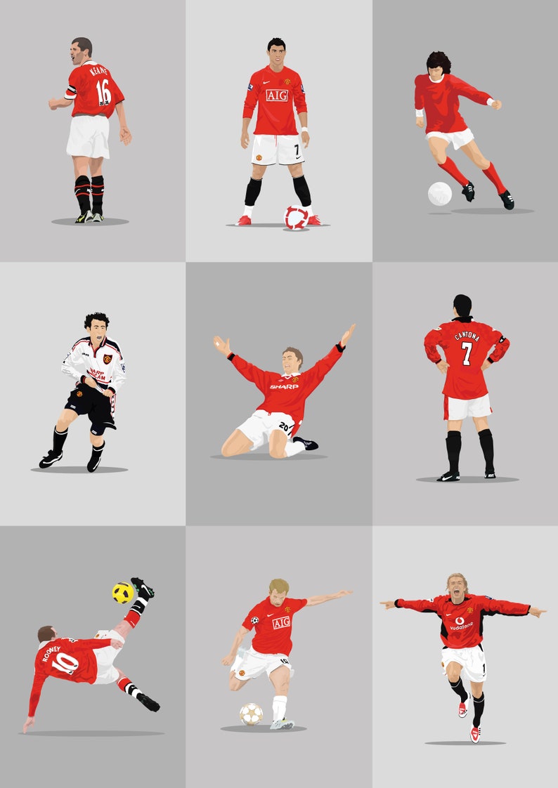 DIGITAL: Man United Legends. Instant Download, Digital Print, Poster ...