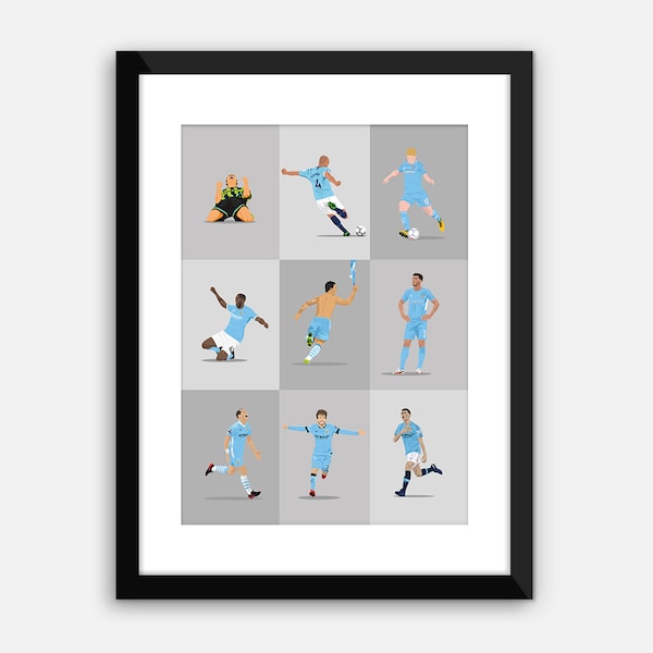 Manchester City Legends Poster - Etsy