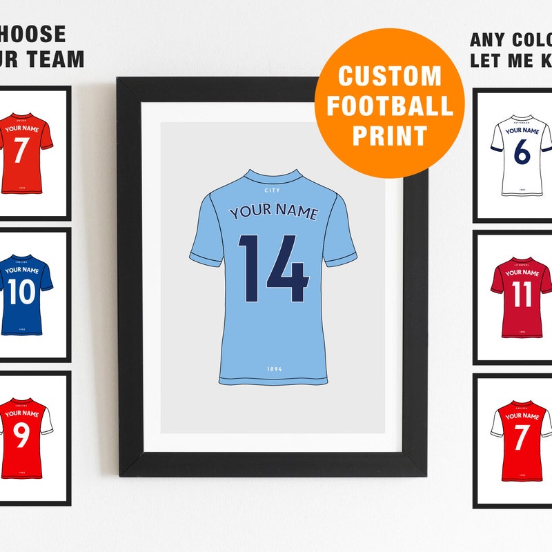 Number Poster for Football - Etsy