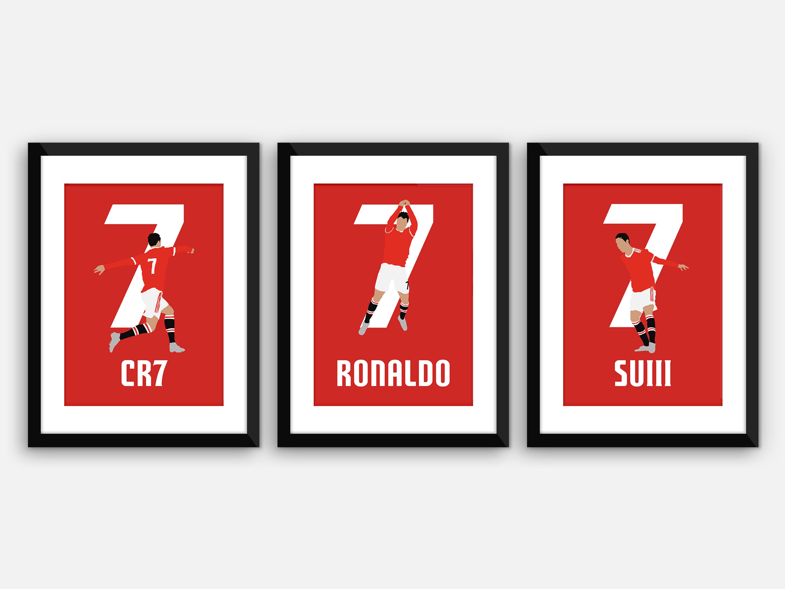 DIGITAL: Cristiano Ronaldo, CR7, SUIII, Red, Man United. Conjunto de ...