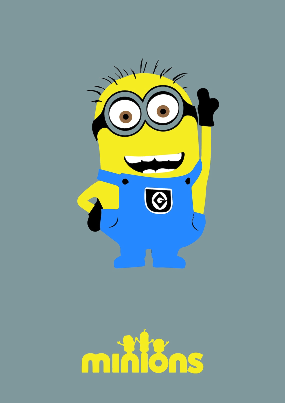 Minions Grey Poster Print Art - Etsy UK