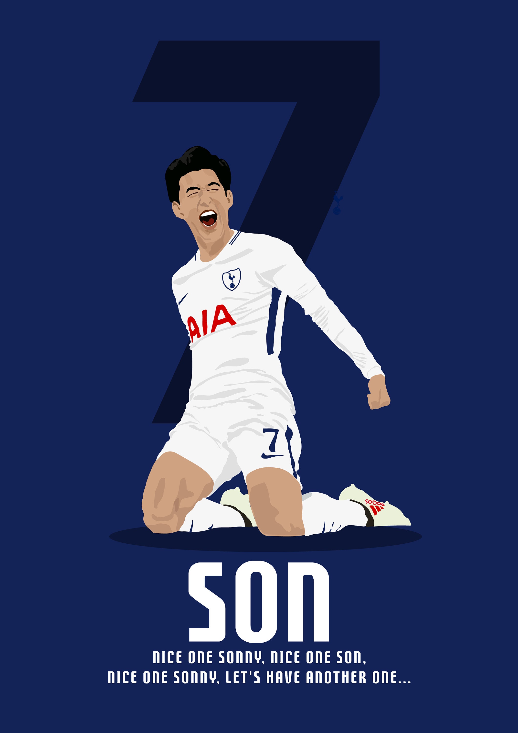 Son Heung Min Tottenham Hotspurs Poster Print Art - Etsy