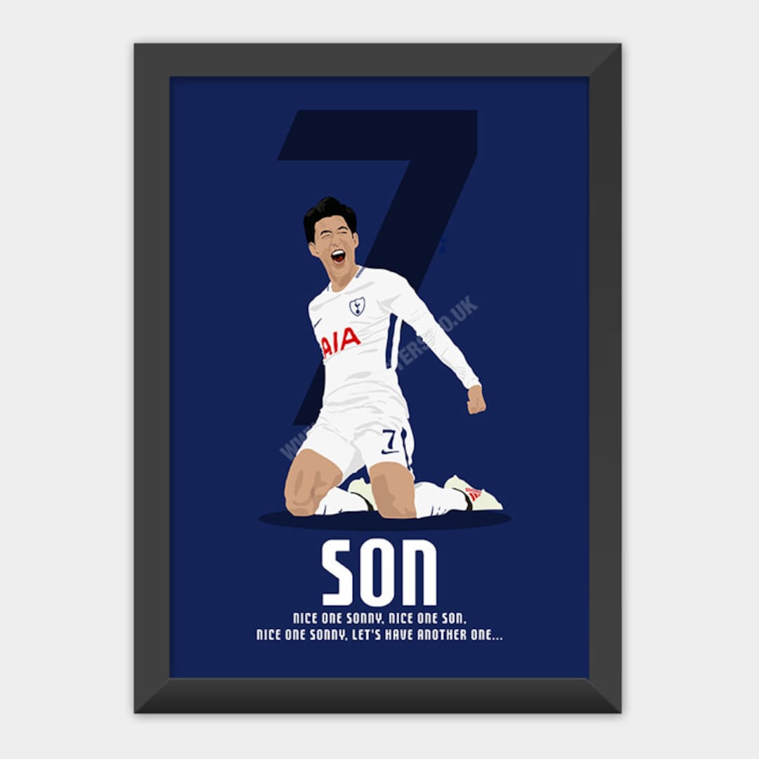 Son Heung Min Tottenham Hotspurs Poster Print Art - Etsy