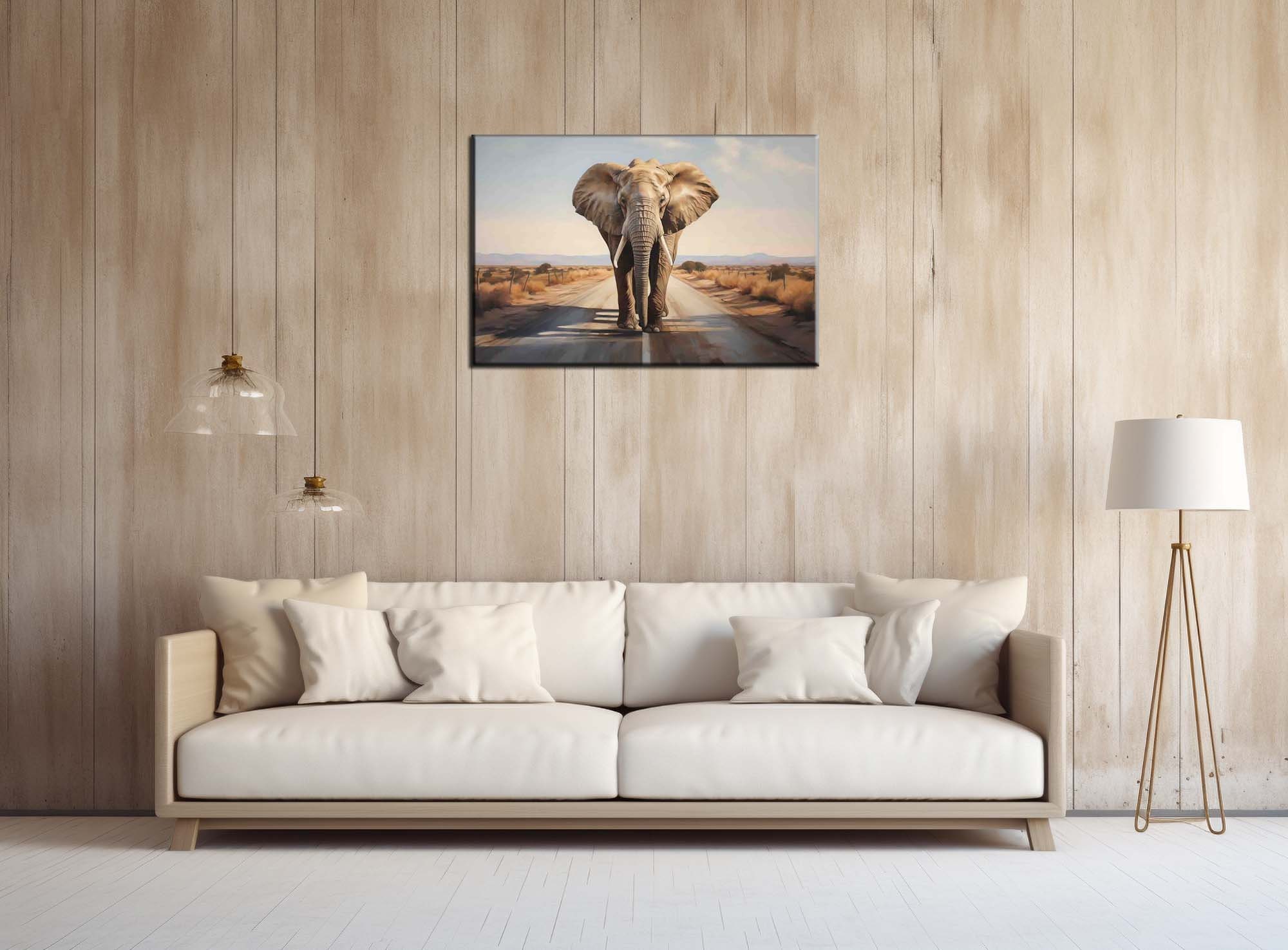 Elephant Print-elephant Painting-elephant Oil Painting-elephant Oil ...