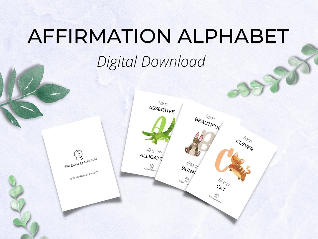 Affirmation Alphabet DIGITAL DOWNLOAD - Etsy