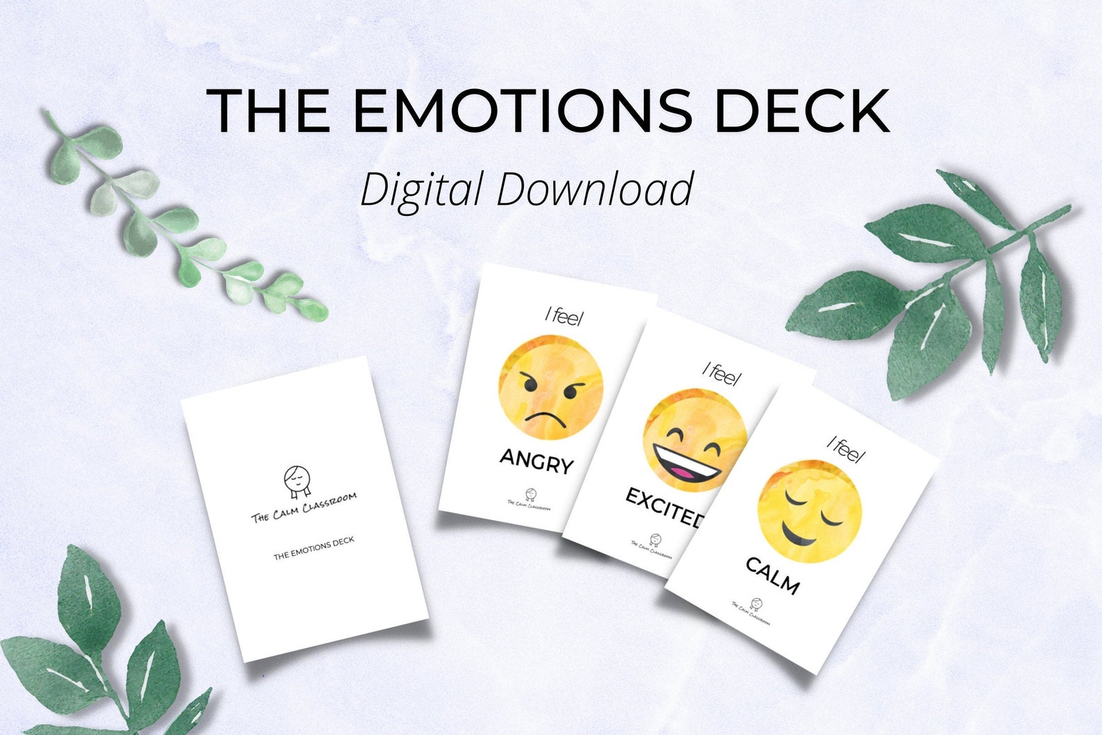 The Emotions Deck w/ Bonus Worksheets DIGITAL DOWNLOAD | Etsy