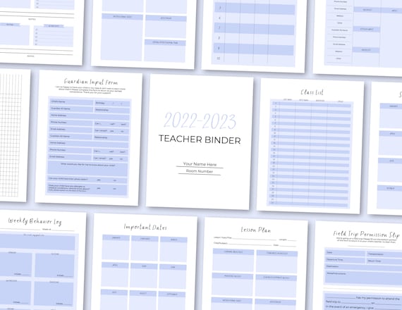 SIMPLIFY: the Ultimate Teacher Binder Editable Customizable - Etsy
