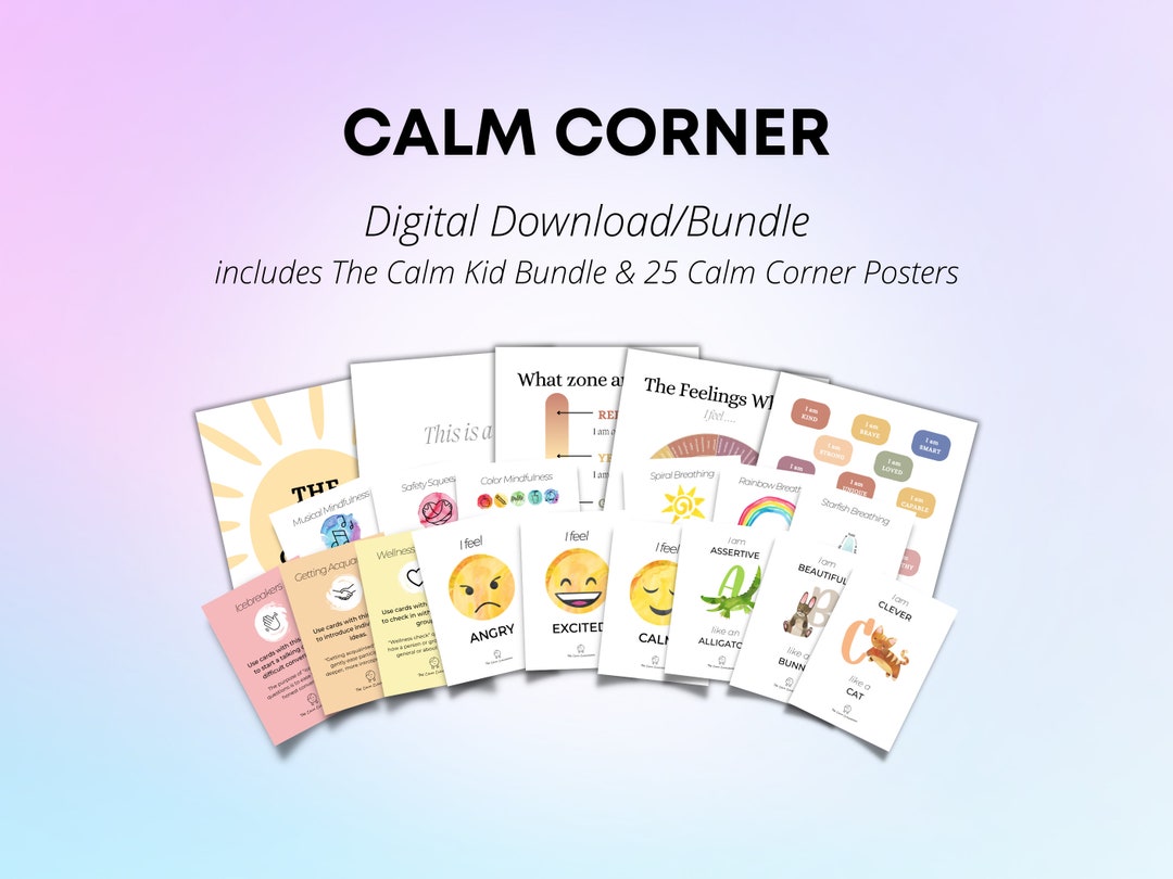 CALM CORNER BUNDLE | Social Emotional Learning | Calming Tools ...
