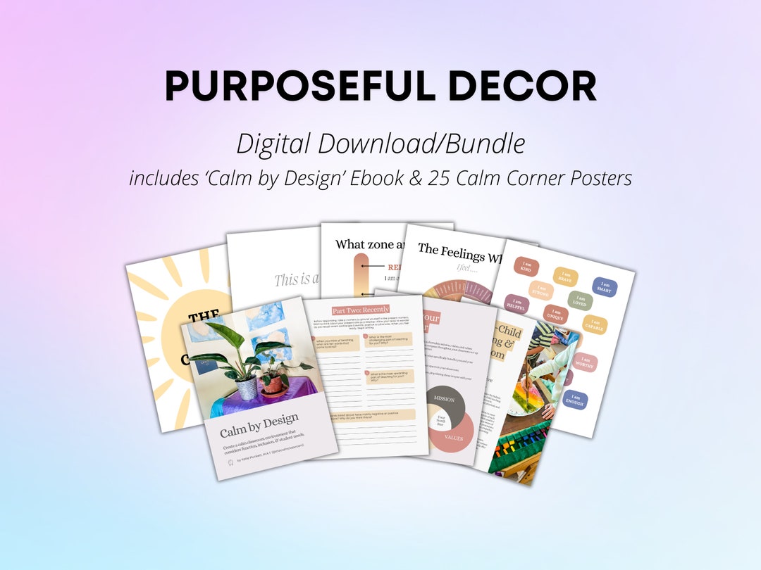 PURPOSEFUL DECOR BUNDLE | Back-to-school | Social-emotional Learning ...