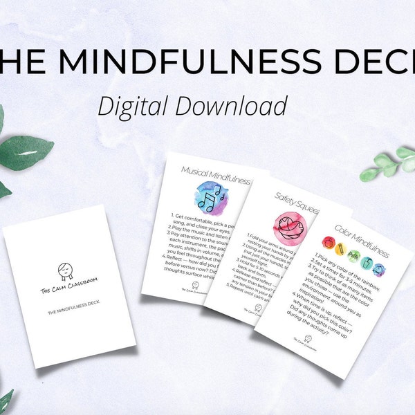 Mindfulness Deck of Cards - Etsy