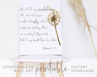 Ephesians 4:29 Wall Art - Etsy