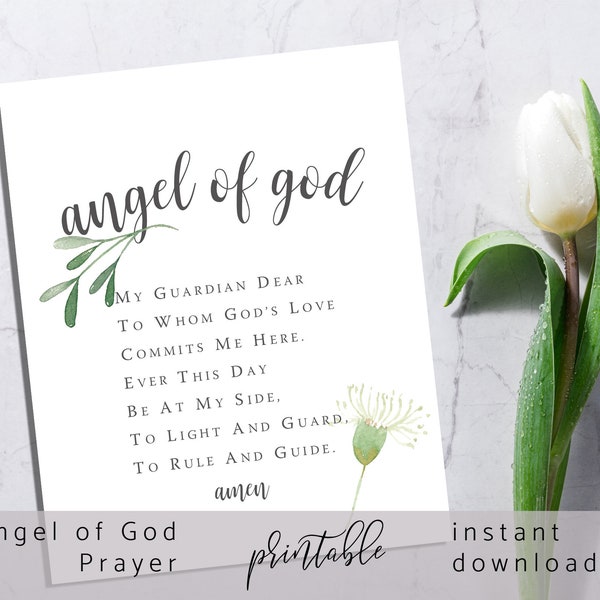 Angel of God Prayer - Etsy