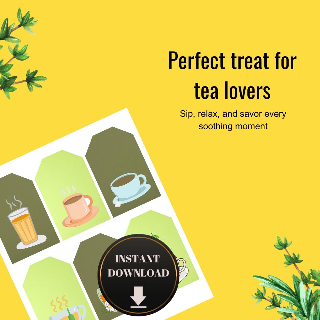 Hot Tea Treat Tags Gift Tags | Instant Download | Printable - Etsy
