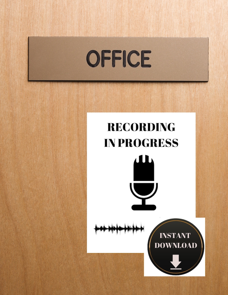 Recording in Progress Sign / Do Not Disturb / Printable/quiet Please ...