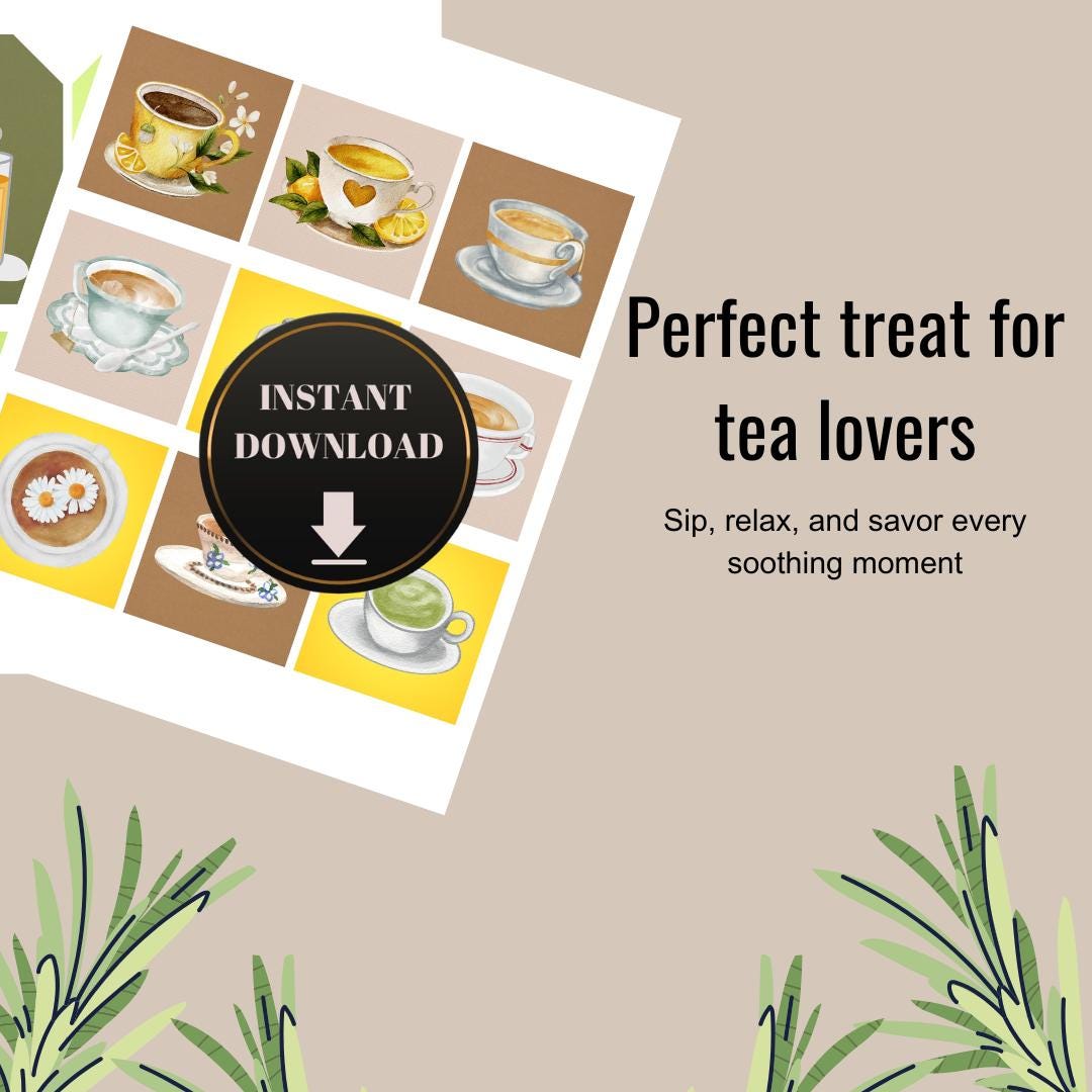 Hot Tea Treat Tags Gift Tags | Instant Download | Printable - Etsy