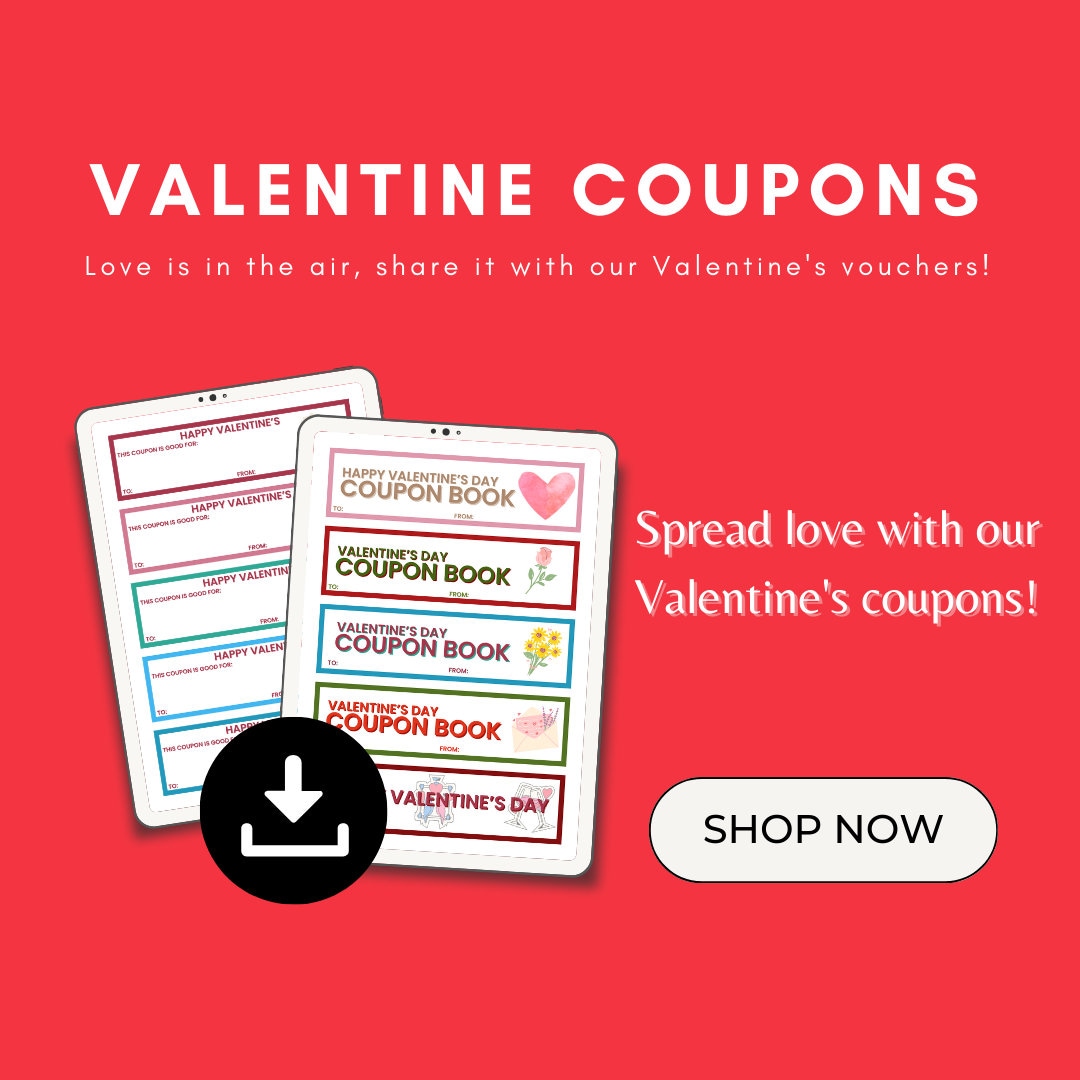 Valentine's Day Coupons | February Coupons | Printable | Instant ...