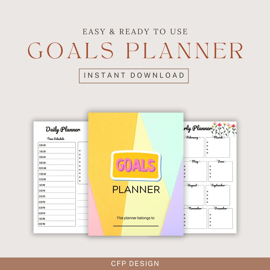 Goal Planner Printable | Instant Download | Goal Planning | Goal ...