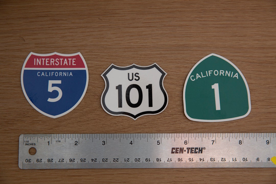 California Freeway Highway Interstate Sign Stickers - Etsy