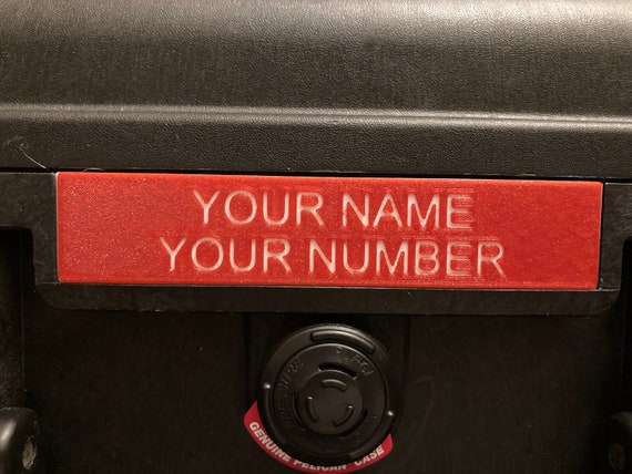 Customized Name Plate for Pelican 1510 and 1400 | Etsy