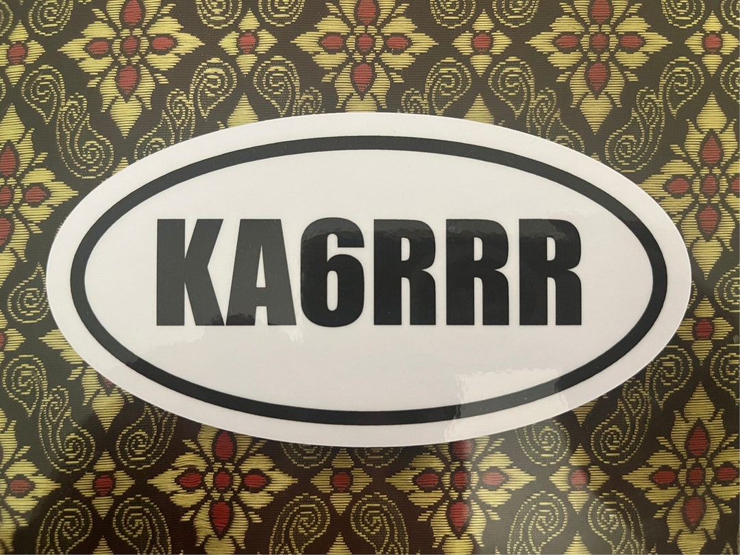 Custom Ham Radio Callsign Vinyl Sticker Technician General Amateur ...
