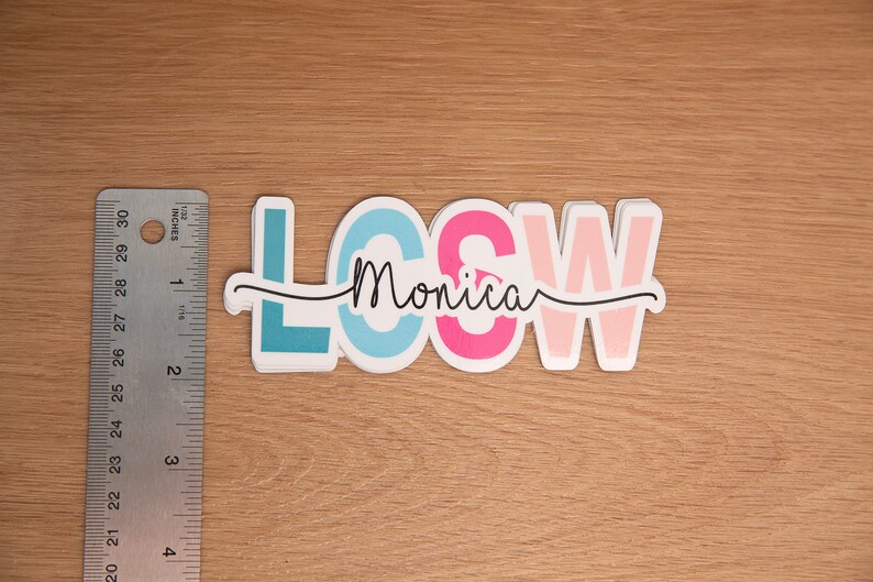 Personalized Custom Vinyl Sticker LCSW Social Worker - Etsy