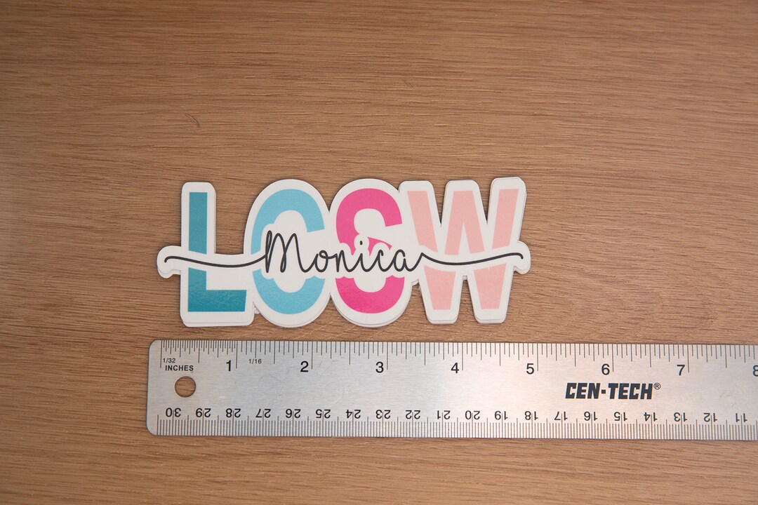 Personalized Custom Vinyl Sticker LCSW Social Worker - Etsy