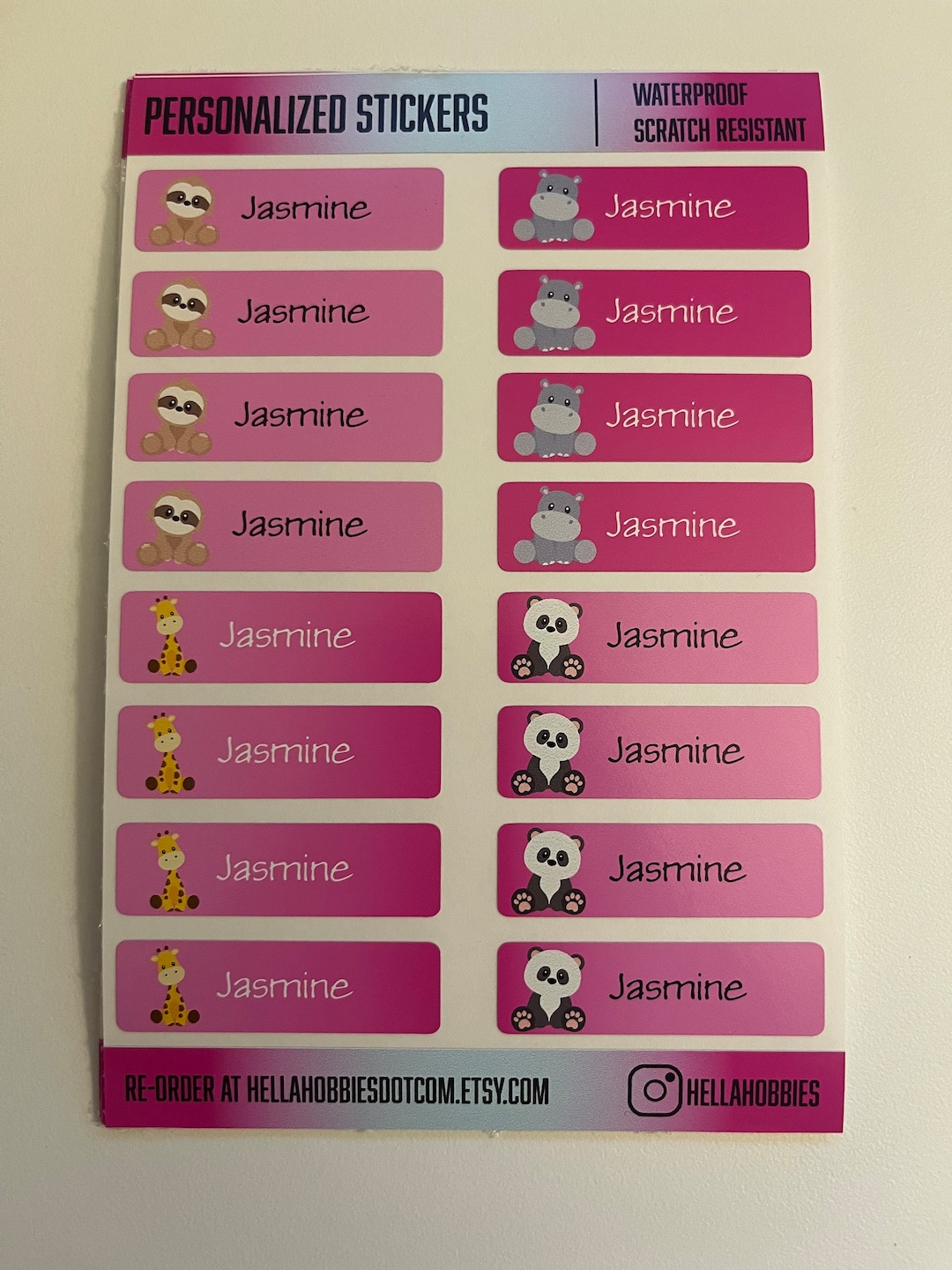 Custom Name Labels for School Supplies | Waterproof Stickers | Name ...