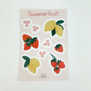 Summer Fruit Vinyl Sticker Sheet 4x6 - Etsy