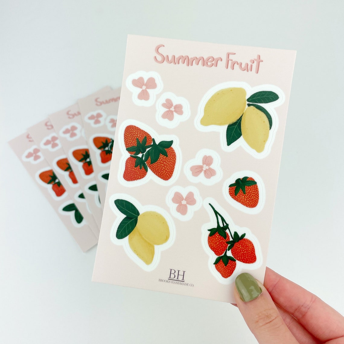 Summer Fruit Vinyl Sticker Sheet 4x6 - Etsy