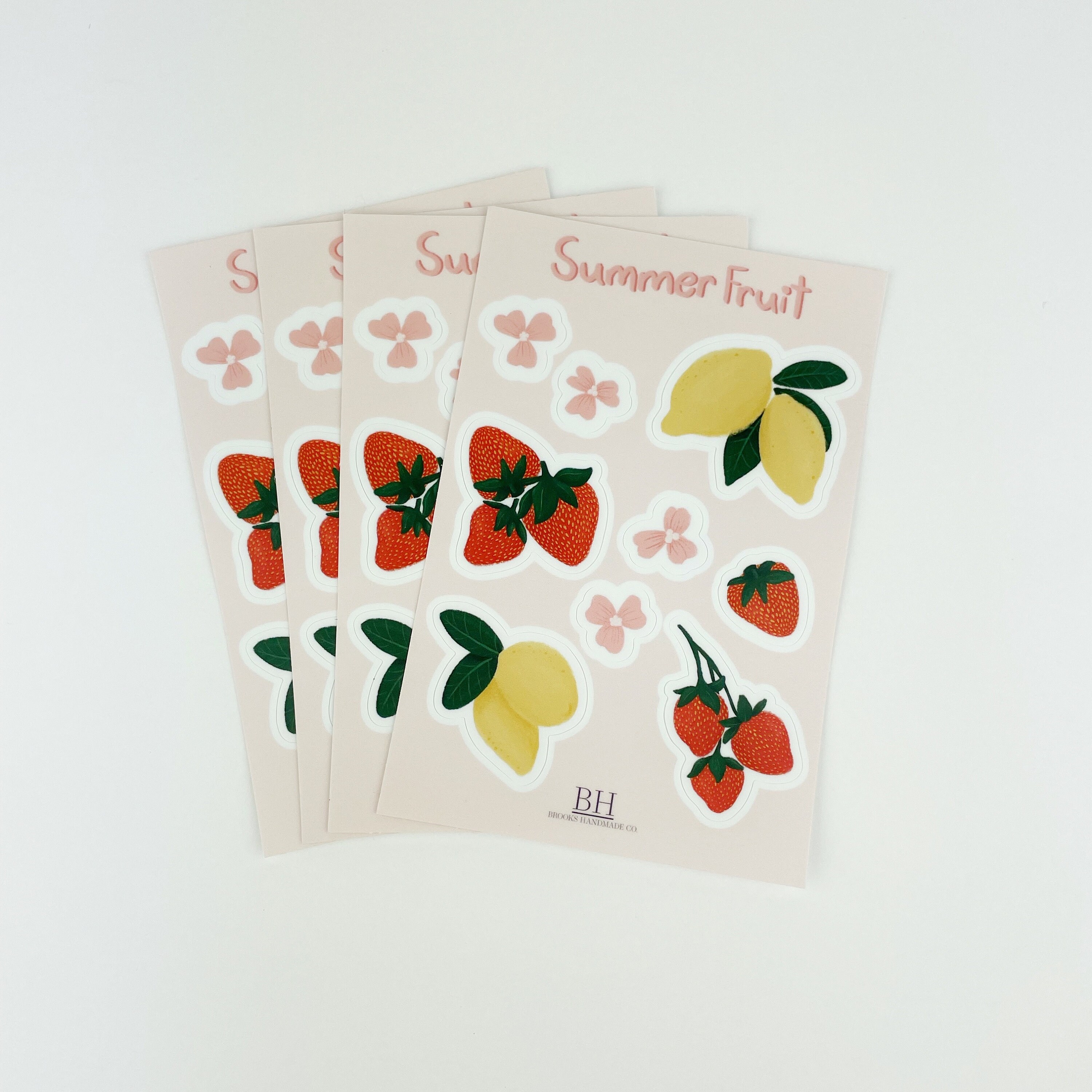 Summer Fruit Vinyl Sticker Sheet 4x6 - Etsy