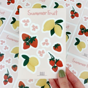 Summer Fruit Vinyl Sticker Sheet 4x6 - Etsy