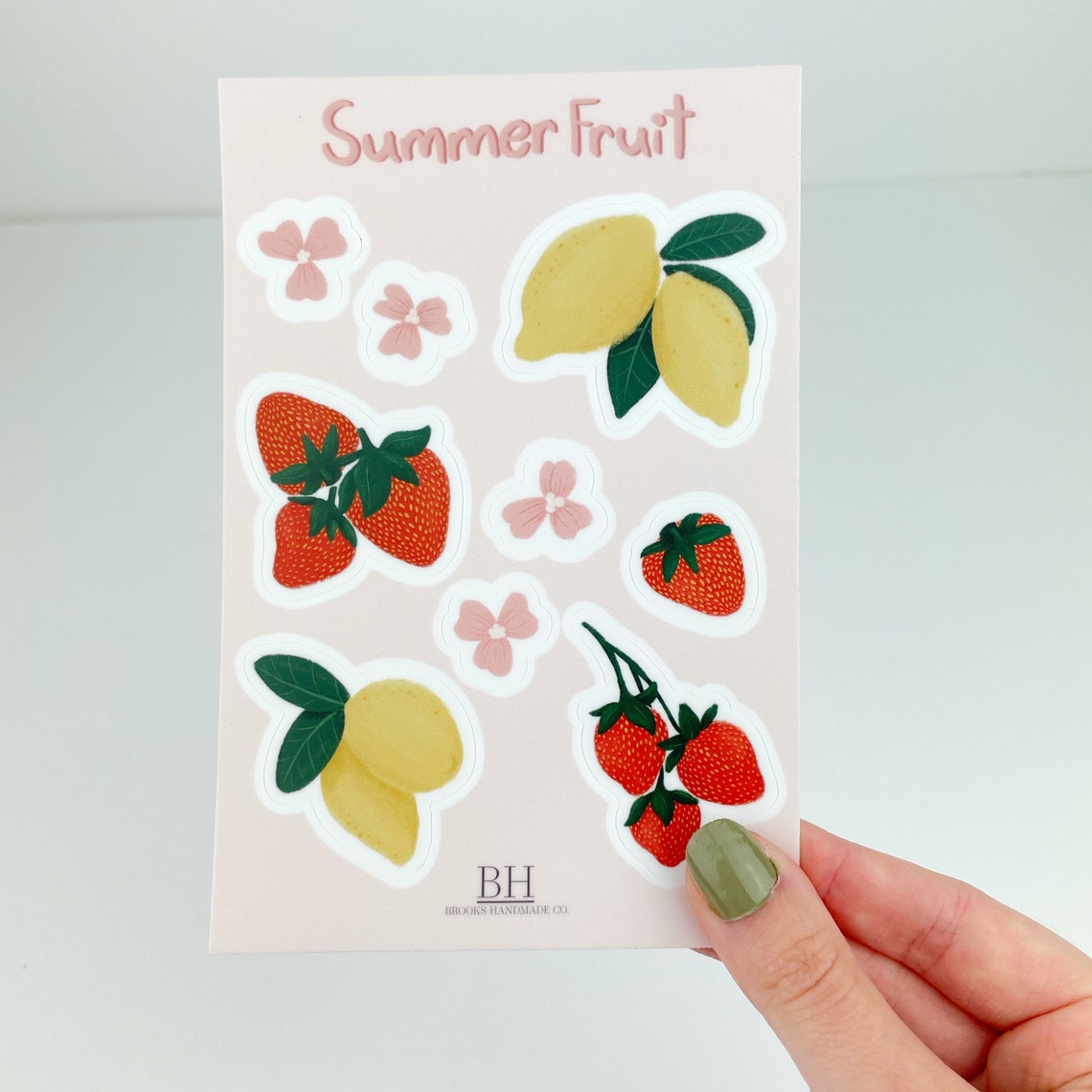 Summer Fruit Vinyl Sticker Sheet 4x6 - Etsy